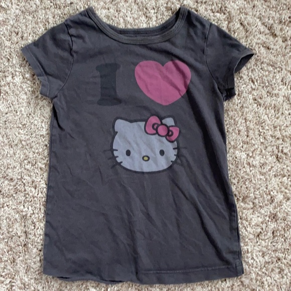 Hello Kitty | Shirts & Tops | I Hello Kitty Gray Tshirt Girls Size 5 ...